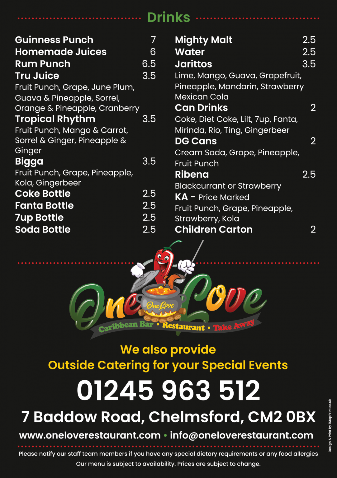 Chelmsford - One Love